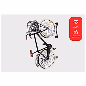 Steadyrack Bike Rack - Easy Lift Swivel Bike Wall Mount, Vertical Storage Solution for Bicycles with Fenders or Mudguards, Garage Bicycle Rack Wall Mount for Home - 2 Pack