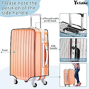 Yotako Clear PVC Suitcase Cover Protectors 20 Inch Luggage Cover for Wheeled Suitcase 20''