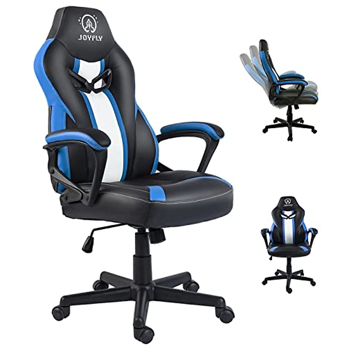 JOYFLY Gaming Chair, Gamer Chair for Adults Teens Silla Gamer Computer Chair Racing Ergonomic PC Office Chair （Blue）