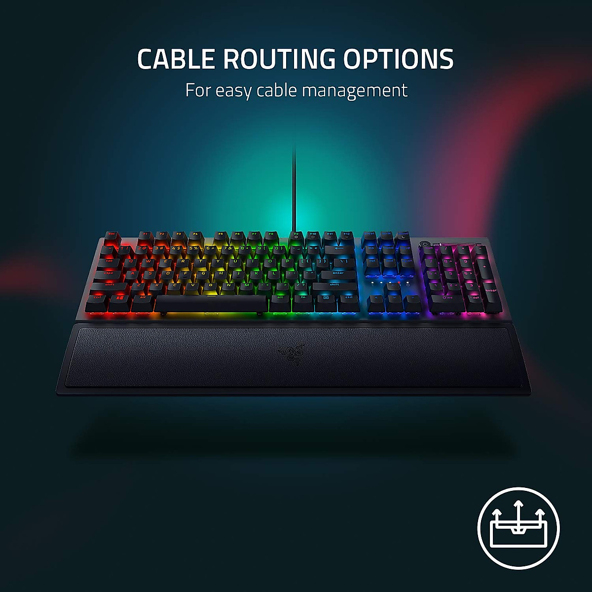 Razer BlackWidow V3 Mechanical Gaming Keyboard: Yellow Mechanical Switches - Linear & Silent - Chroma RGB Lighting - Compact Form Factor - Programmable Macro Functionality, Classic Black