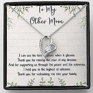To My Other Mother Necklace Message Card, Forever Love Necklace, Gift Mom, Gifts For Mom, Special Mother's Day, Birthday, Christmas, Holidays Thank you for welcoming me into your family