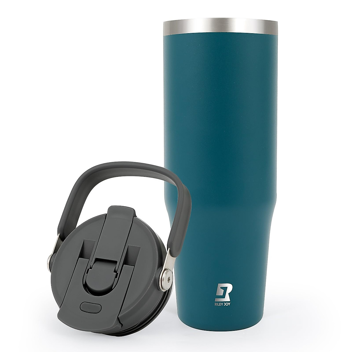 Riley Joy 32 oz 2.0 Stainless Steel Tumbler with Leak-Proof Lid and Straw, Double-Wall Vacuum Insulated Travel Mug for Coffee, Iced Tea, or Water - Ideal for Commutes and Outdoor