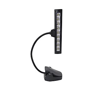 Karlling Portable Clip On Adjustable Neck 9 LEDs Music Stand Light Piano Orchestra Lamp Reading Light USB Book Lights