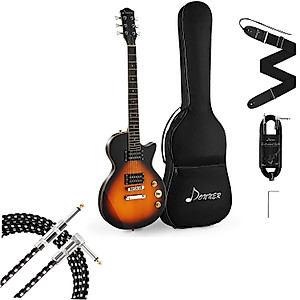 Donner 39 Inch Electric Guitar Solid Body Beginner Kit & Guitar Cable 10 ft