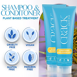 CRACK HAIR FIX - Clean & Soaper Shampoo and In-Treatment Conditioner Set 8.5 oz each