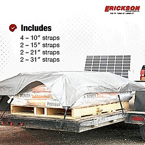 Erickson 06610 Multiple Length EPDM Rubber Tarp Strap, (Pack of 10)