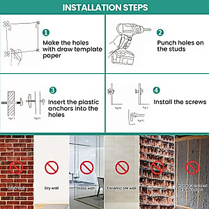 Muibe Upgrade 6 Knob Hooks Wall Mounted Clothes Drying Rack, Foldable Collapsible Wall Mount Laundry Drying Rack Indoor, Drying Rack Clothing, Towel Drying Rack with Wall Template, 5 Rods, 31.5"
