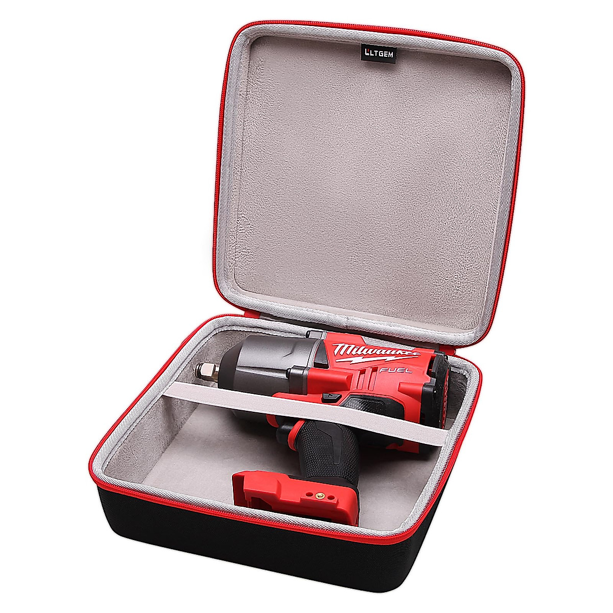 LTGEM Hard Carrying Case for Milwaukee 2967-20/2962-20/2767-20/2663-20/2960-20 M18 FUEL High Torque 1/2" Impact Wrench(Inside: 8.9"x9.2"x3")