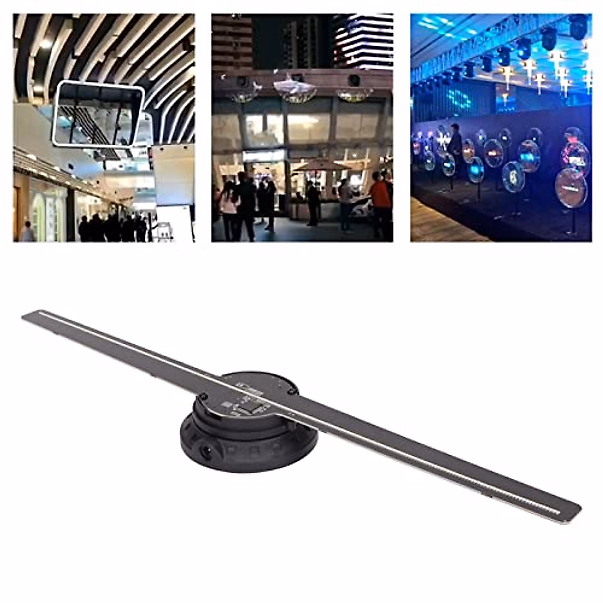 3D Hologram Fan, Hologram Projector Led Advertising Display Fan 512X224, with 224 Lamp Beads for Business Store Signs Bar Party Advertising Display(#3)