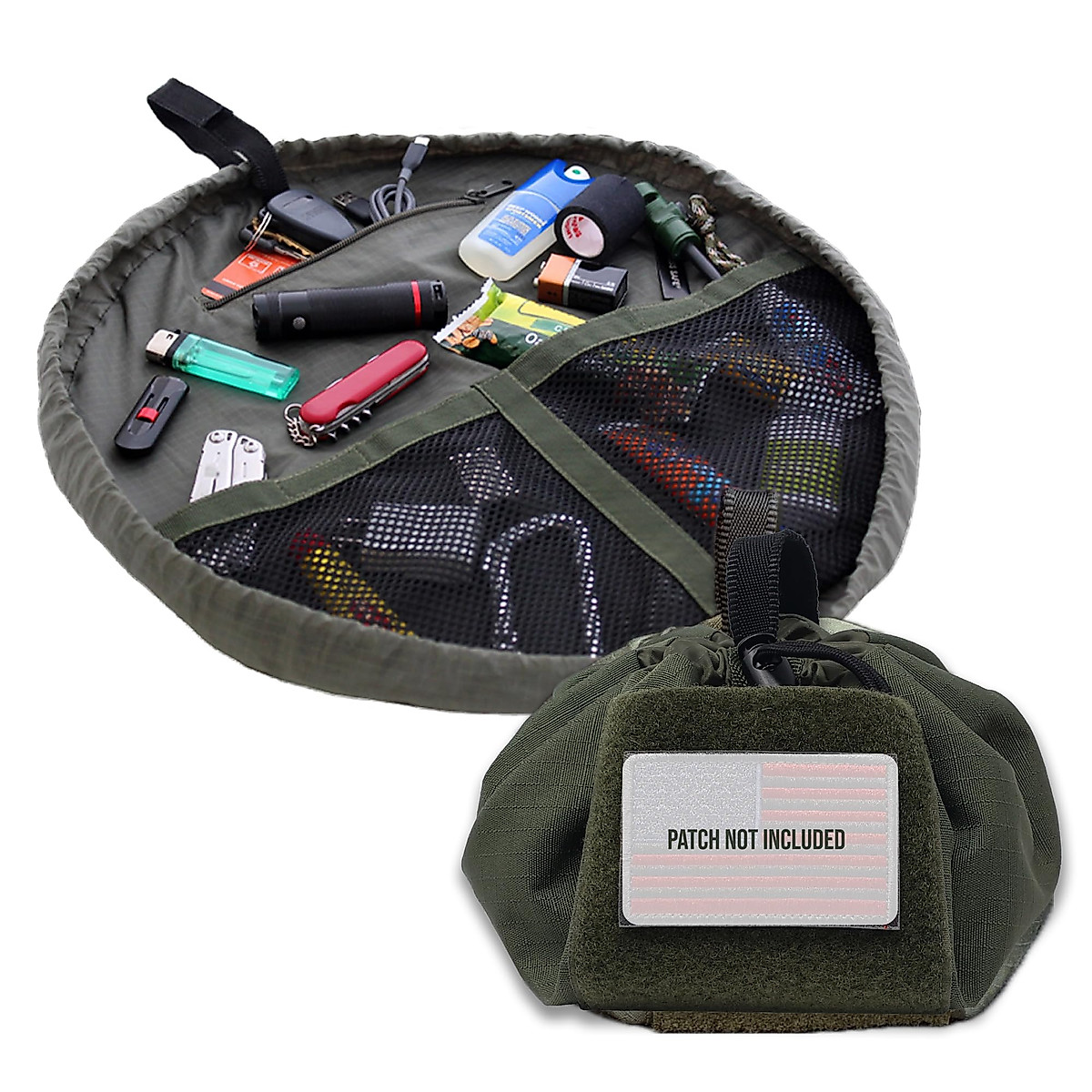 Lay-n-Go Defender Tactical Gear Accessory, Tool & Utility Storage Bag With Pockets for Travel, Military, First Responder, Survival and Outdoors, 20 inch, Black