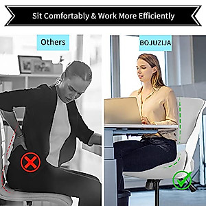 BOJUZIJA Tall Office Chair,Drafting Chair,Standing Computer Desk Chair with Foot Rest- Waist Support Function-Grey