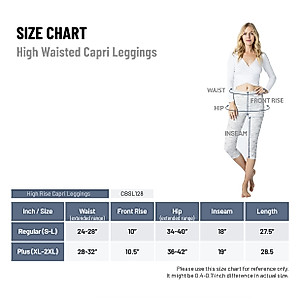 ALWAYS Women High Waisted Capri Leggings - Premium Buttery Soft Stretch Solid Basic Yoga Workout Pants Red Plus