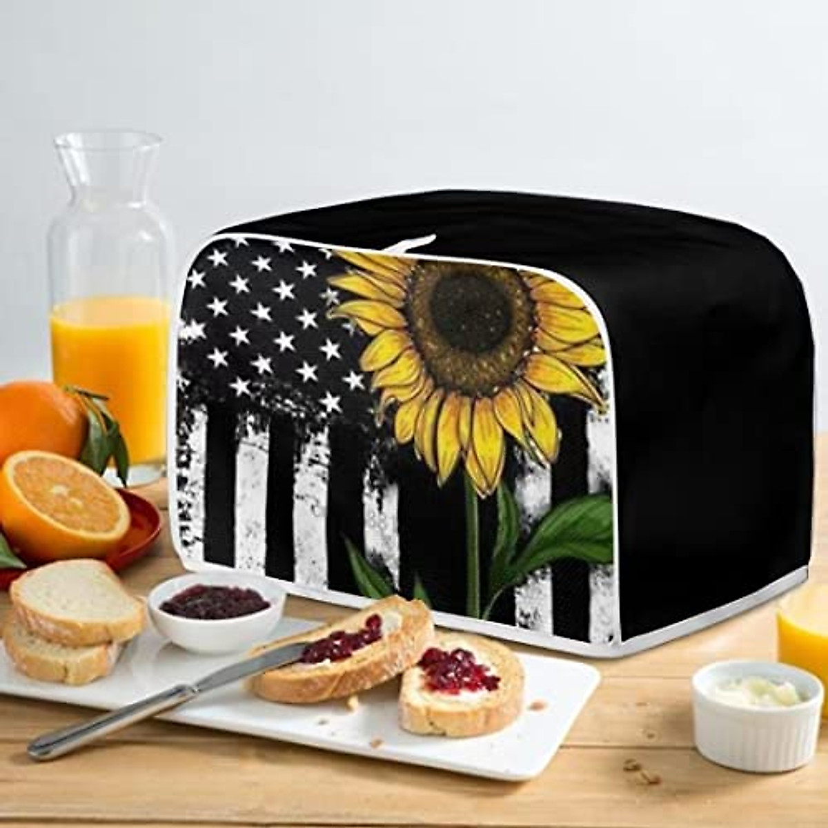 Yiekeluo Pink Floral Hummingbird Toaster Cover 2 Slice Bread Toaster Oven Dustproof Cover for Kitchen/Keep Toaster Free From Dust and Fingerprint