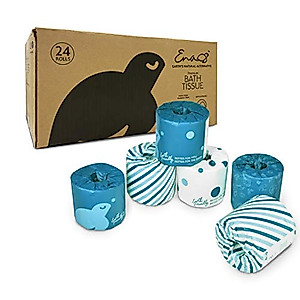 100% Bamboo Toilet Paper Bulk [2-ply, 450sheets, 24 Rolls] Tree free Bath Tissue, Biodegradable, Soft and Strong, Absorbent, Septic Safe, Eco Friendly, by Earth's Natural Alternative