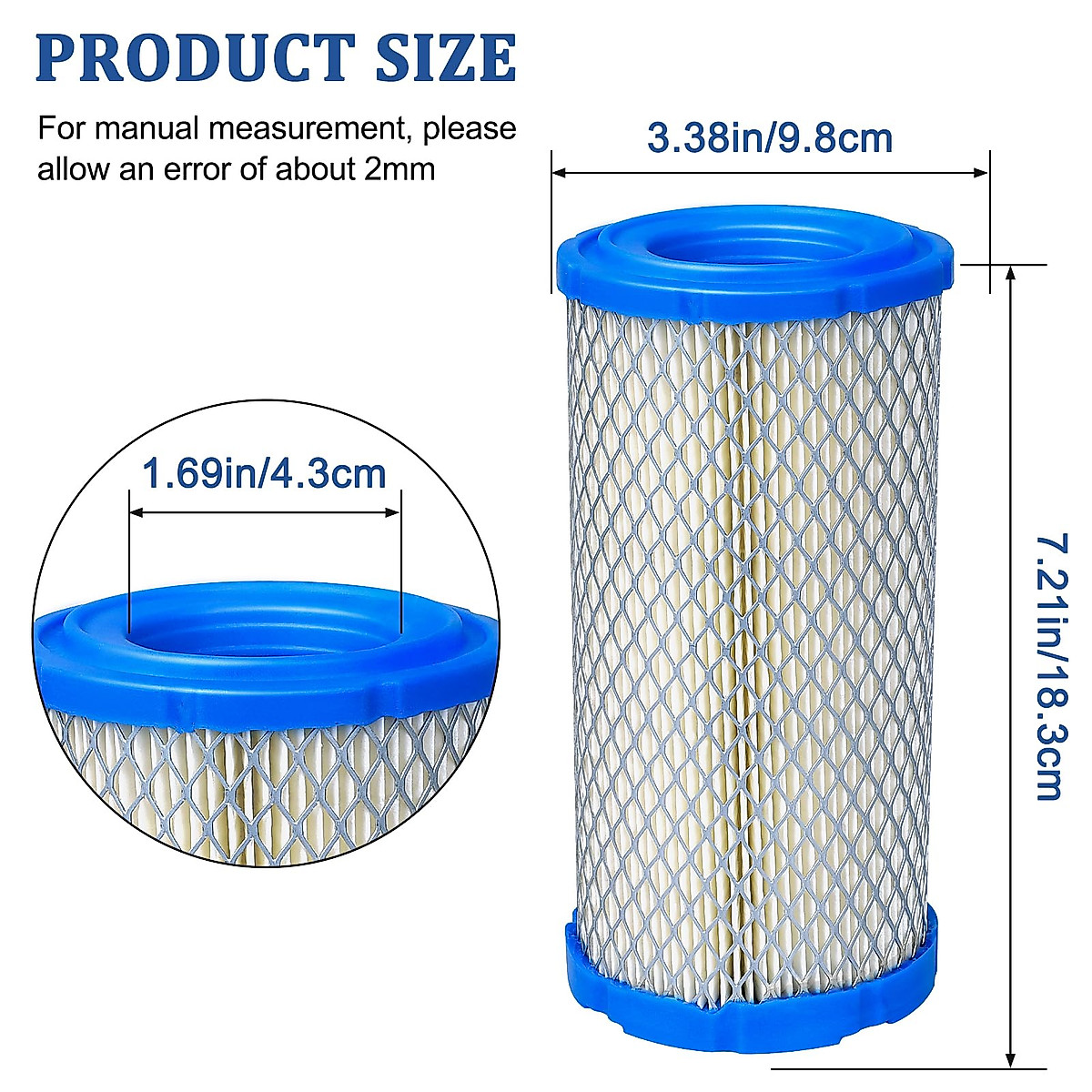 K1211-82320 Air Filter for Kubota BX23 BX24 BX25 BX22 / NAPA 6449 / Kawasaki 11013-1290 11013-7048 11013-7029 / Donaldson P822686 / Fleetguard AF25550 / 25 083 02-S/WIX 546449 / Baldwin PA4632