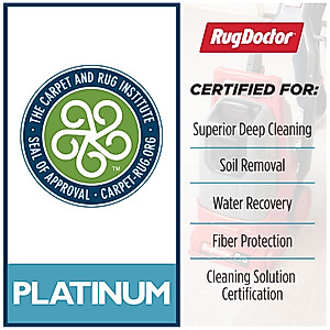 Rug Doctor Pro Deep Commercial Carpet Cleaning Machine, Large Red Commercial Grade Carpet Cleaner, CRI Platinum Rated, Includes 48 oz. of Oxy Cleaning Solution