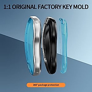 TANGSEN Smart Key Fob Case Cover Compatible with Porsche 911 Cayenne Panamera TAYCAN 3 4 Button Keyless Entry Remote TPU Transparency Frosted Key Shell