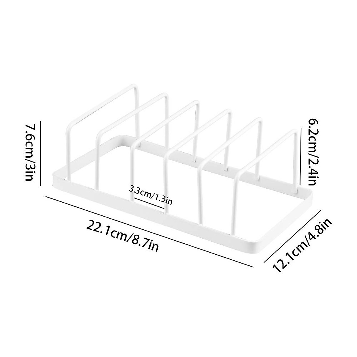[2 Pack] Dish Plate Storage Drainboard, Tomorotec Pot Lid Holder Dish Rack Plate Drying Drainer Stand Cabinet Organizer for Kitchen