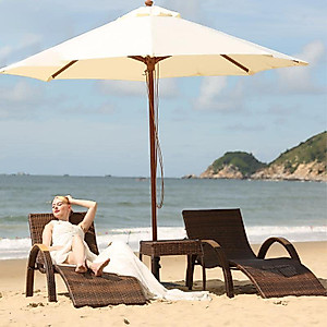 SUQ I OME Replacement Chaise Lounge Bracket Multi Position Adjustable Reclining Brace Heavy Duty Screwed or Riveted Joint Girder Convertible Outdoor Patio Furniture Durable(5 Position, Brown)