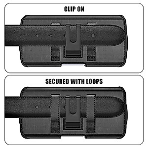 Stronden Holster for Samsung Galaxy S23, S22, S21, S20, S10, S9, S8, Nylon Holster Belt Case with Metal Clip & Magnetic Closure, Nylon Pouch Phone Holder (Fits Slim/Thin Case Only)