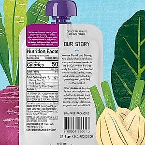 Kekoa Foods Beets, Fennel & Kale Baby Food Purée | 100% USDA Certified-Organic, No Sugar Added | Organic, Non-GMO, Gluten-Free, Vegan | Nutrient-Rich Blend with Leeks & Black Beans | 3.5 oz Squeeze Pouch