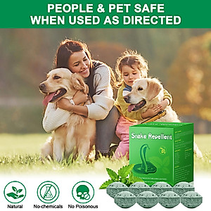 Generic Snake Repellent for Yard - 24pack Natural Snake away Ball for Garden, Patio, Camping, Fishing, Dark Green