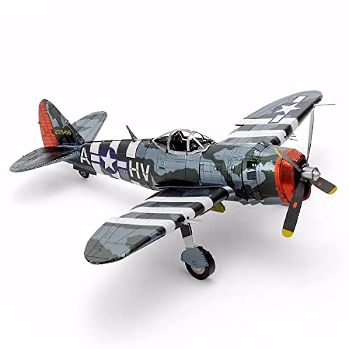 Fascinations Metal Earth P-47 Thunderbolt 3D Metal Model Kit Bundle with Tweezers