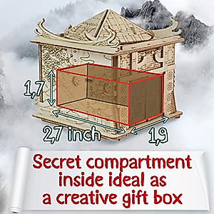 ESC WELT House of Dragon Puzzle Box - Escape Room in a Box - Brain Teaser Puzzles for Adults & Kids - Puzzle Boxes with Hidden Compartment - Puzzle Games - Puzzle Money Box - 3D Puzzles for Adults