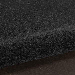 Nourison Essentials Indoor/Outdoor Black 6' x 9' Area Rug, Easy Cleaning, Non Shedding, Bed Room, Living Room, Dining Room, Backyard, Deck, Patio (6x9)