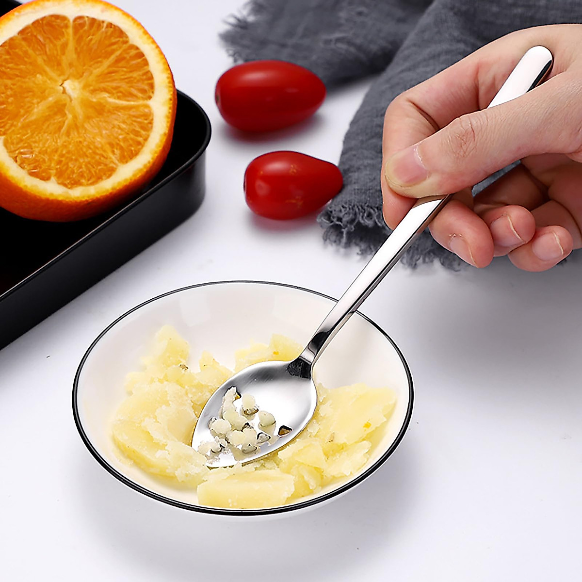Grapefruit Spoon 6PCS Set,2 Grapefruit Spoons with Serrated Edge Made of Stainless Steel,2 Grapefruit Spoon with Holes.2 Grapefruit Knife Grapefruit Utensil Set pack of 6