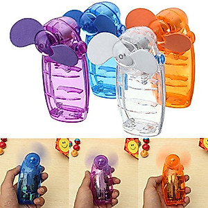 Afco 1pcs Mini Handheld Fan,Portable Battery Powered Personal Fan for Travel Outdoor Cooling Size 10cm x 3.8cm (Random)