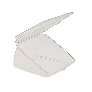 Home-X Oblique Plastic to-Go Container for Cheese Wedges, Cake, and Pie Slices