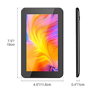 Haehne 7 inch Tablet, Android 6.0, Quad Core Processor, 1G RAM 16GB Storage, IPS Display, Dual Camera, FM, WiFi Only, Bluetooth, Black