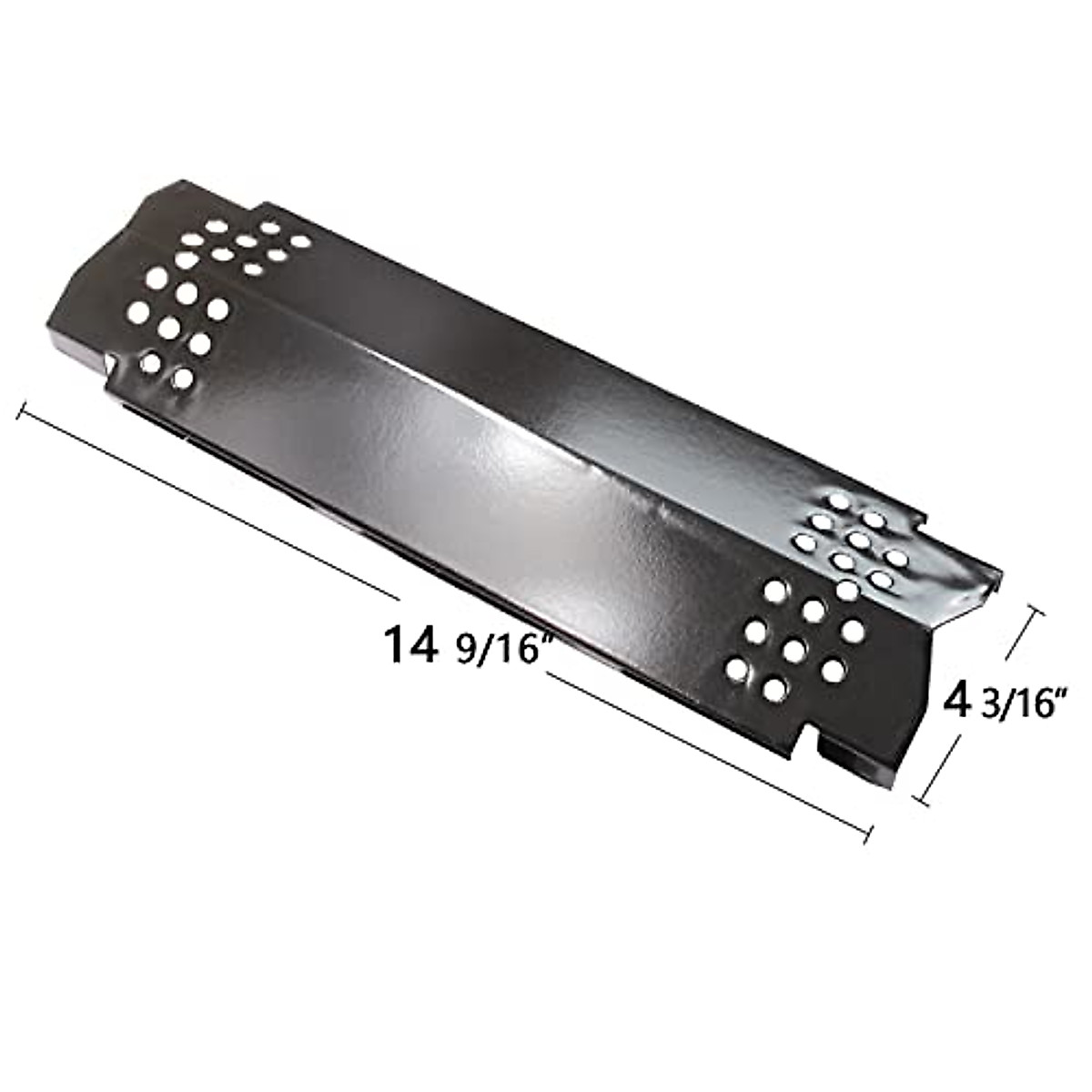 Hongso 14 9/16" Porcelain Steel Heat Plates Replacement for Home Depot Nexgrill 720-0830H, 5 Burner 720-0888, 720-0888N,720-0882A, 720-0882S, 6 Burner 720-0896B, 720-0898 Gas Grill (5-Pack)