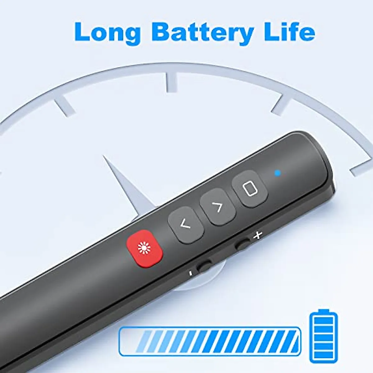 Towlup Presentation Clicker, 2 in 1 USB Type C Powerpoint Clicker with Laser Pointer, Wireless Presentation Remote Slide Clicker for Mac, Computer, Laptop, Smart Board - Battery Operated