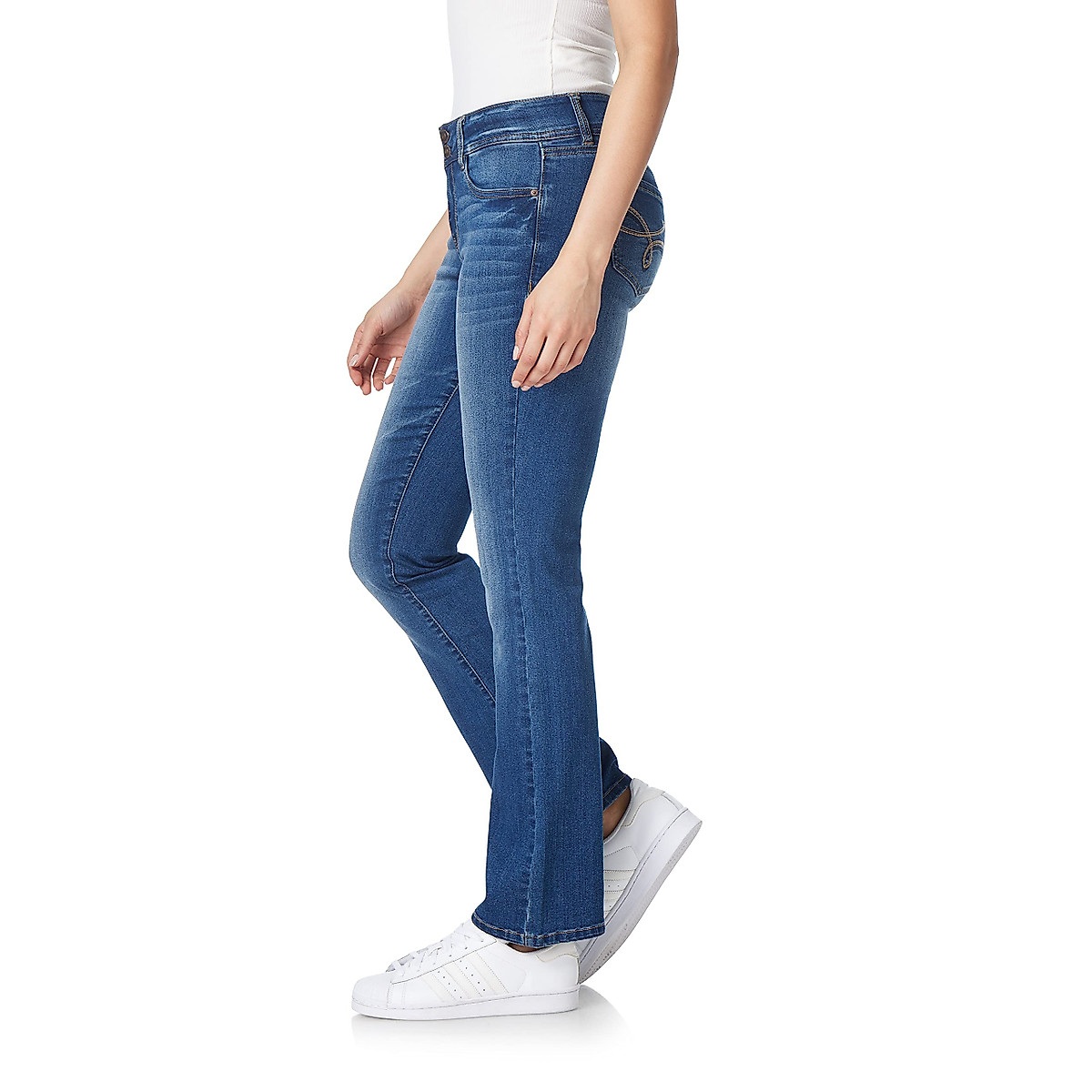 WallFlower Women's Ultra Slim Bootcut Mid-Rise Insta Soft Juniors Jeans, Hayden, 9