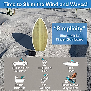 Shaka Minis Finger Skimboard | Finger Surfboard - Skim and Surf The Wind, Waves and Almost Anywhere (Simplicity)