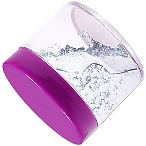 Beauticom 60 Grams/60 ML (2 Oz) Round Clear Leak Proof Plastic Container Jars with PURPLE Lids for Storage Cosmetic Lotion Scrubs Creams Ointments (36 Pieces Jars + Purple Lids, PURPLE)