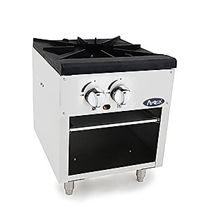 Atosa USA ATSP-18-1 (High BTU 80,000) Heavy Duty Stainless Steel Stock Pot Stove - Natrual Gas Double Burner
