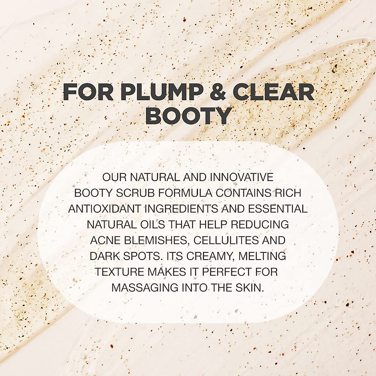 Butt Scrub Wash | Booty Scrub Body Exfoliator for Acne, Ingrown Hair, Bikini & Razor Bump | Exfoliating Butt Scrub for All Skin Type | Butt Scrub Wash for Body Acne and Razor Bump | Butt Acne Scrub