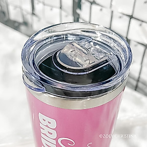 Junior Bridesmaid Gifts Tumbler with Straw and Lid Pink 16oz 0089