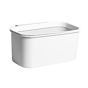WeiLaiKeQi Under Sink Trash Can Household Cleaning Tools Hanging Garbage Container Trash Bin for Cabinet Door Bathroom Car Bedroom, Gray