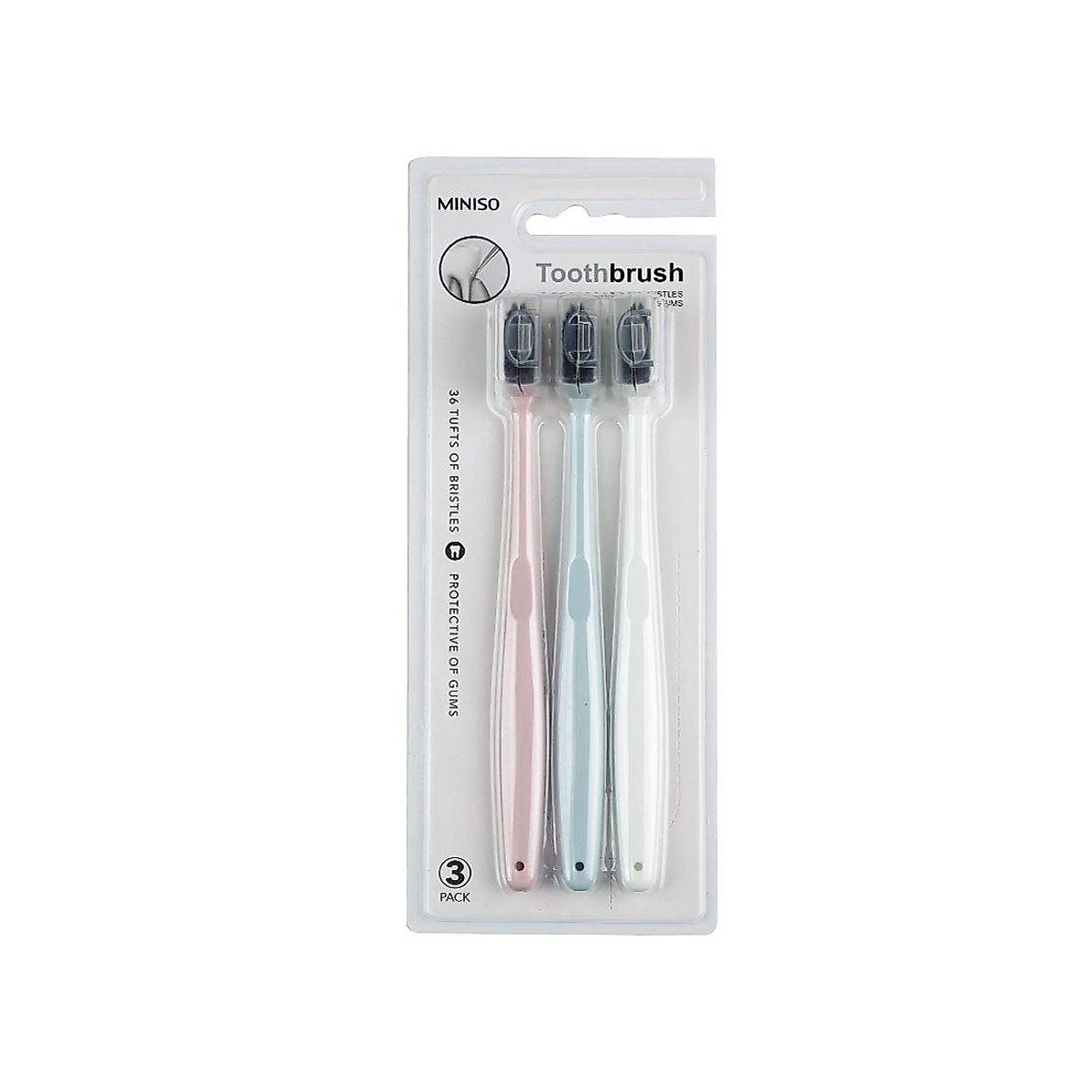 MINISO Charcoal bristles Gums-Protecting Toothbrush