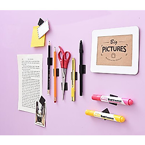 105-Piece Flexible Magnetic Squares for Light Everyday Use; Strong Adhesive - Just Peel & Stick