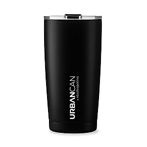 URBANCAN 20 oz Insulated Tumbler with Lid and Straw - Drink In Style with a Stainless Steel Tumbler Travel Mug - Premium Double Walled Thermos Flask - Vibe City