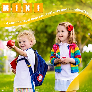 24 Pieces Mini Magnetic Drawing Board for Kids Backpack Keychain Clip Erasable Mini Doodle Boards Toys for Party Colorful Writing Sketch and Painting Pad Set for Classroom Rewards Party Supplies