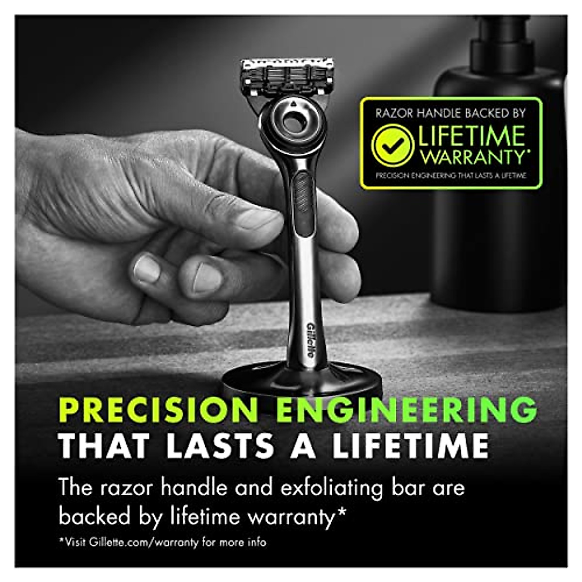 Gillette Labs with Exfoliating Bar by Gillette Mens Razor and Travel Case, Shaving Kit for Men, Storage on the Go, Includes Travel Case, 1 Handle, 3 Razor Blade Refills, and Premium Magnetic Stand