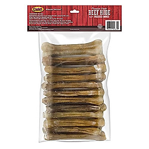 Cadet Premium Grade Pressed Beef Hide Bones 6.5 Inch, 12 Pack