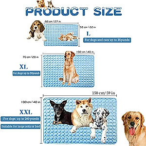 MICROCOSMOS Summer Cooling Mat & Sleeping Pad- Water Absorption Top, Waterproof Bottom, Materials Safe, Easy Carry, EZ Clean. Keep Cooling for Pets, Kids and Adults.（27"x 22"） L