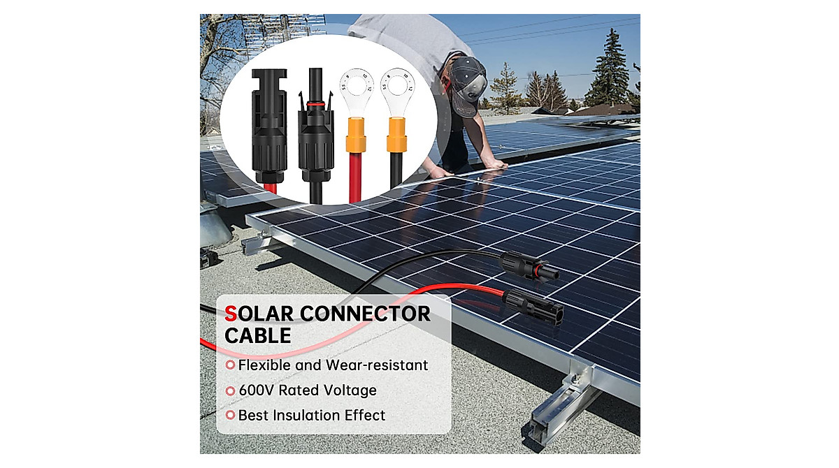ELECTOP 10AWG Solar Panel Connector Cable | Reliable Solar Power Connection